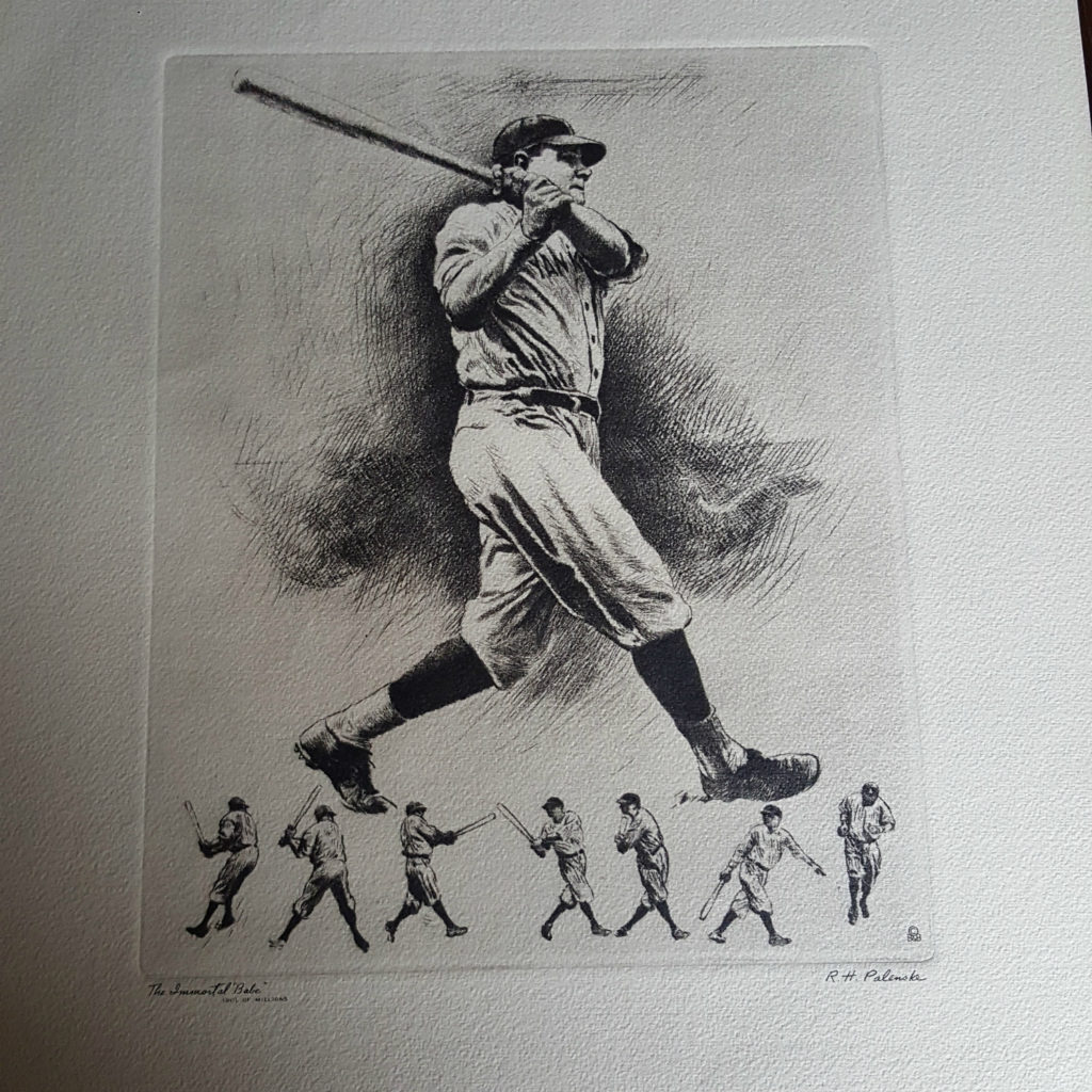 Babe Ruth Etching Print - Hero Habit